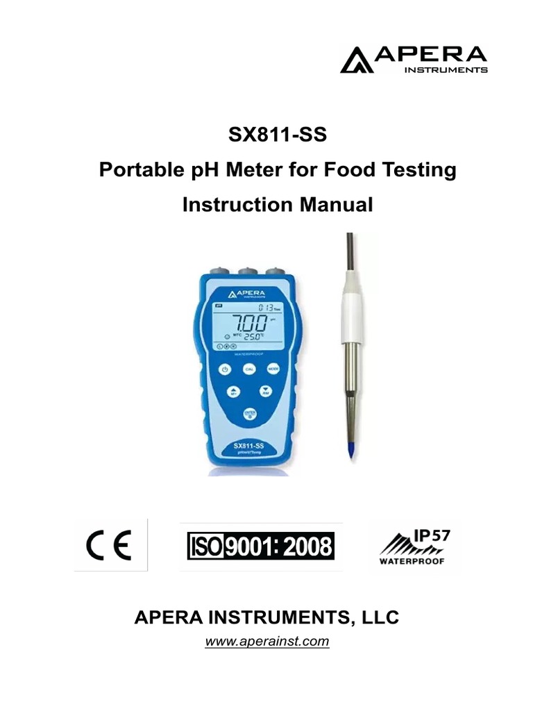 Manual de Instruccion | PDF | Ph | Calibration