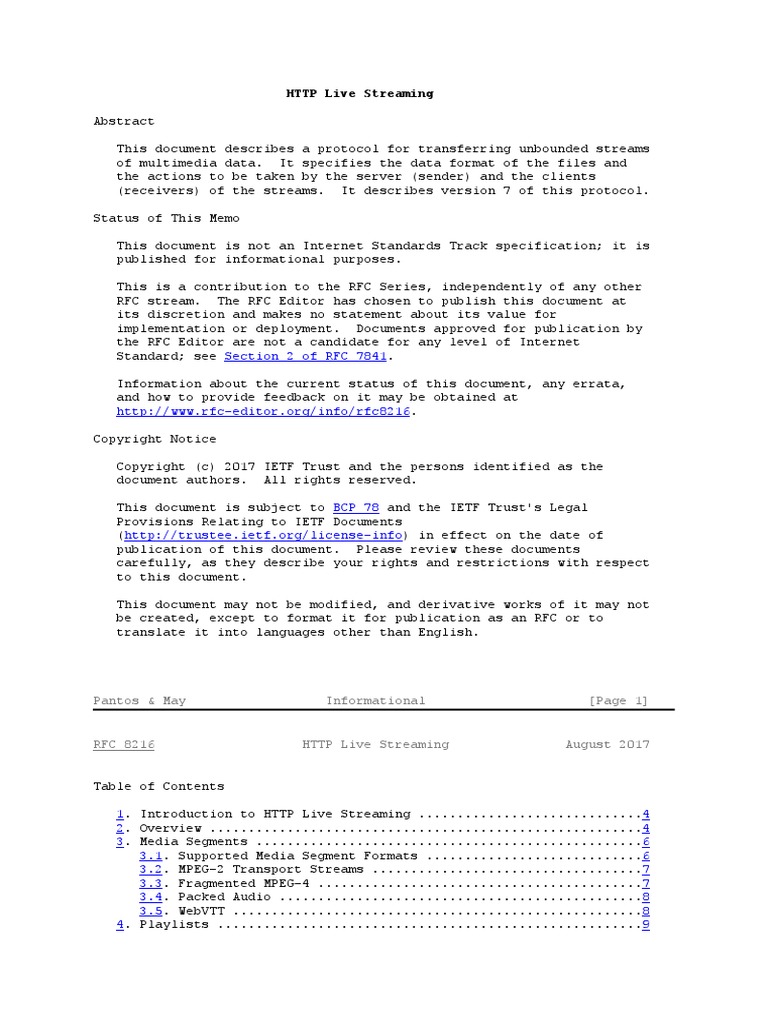 HTTP Live Streaming | PDF | Hypertext Transfer Protocol | Uniform Resource Identifier