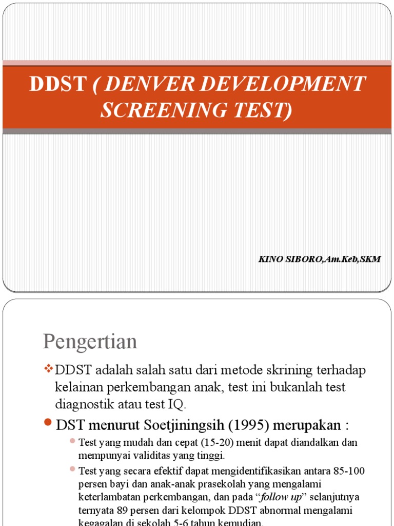 DDST (Denver Development Screening Test) | PDF