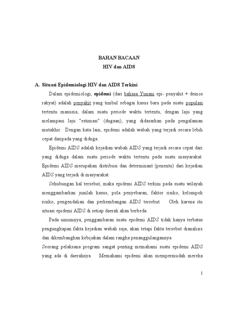 Bahan Bacaan Hiv, Aids Dan Ims | PDF | Sains & Matematika