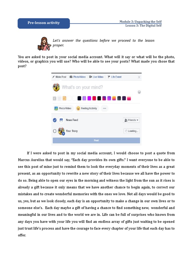 Pre-Lesson Activity: Let's Answer The Questions Before We Proceed To ...