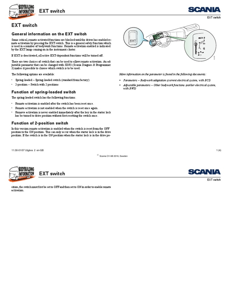 EXT Switch EXT Switch | PDF | Vehicle Technology | Transport