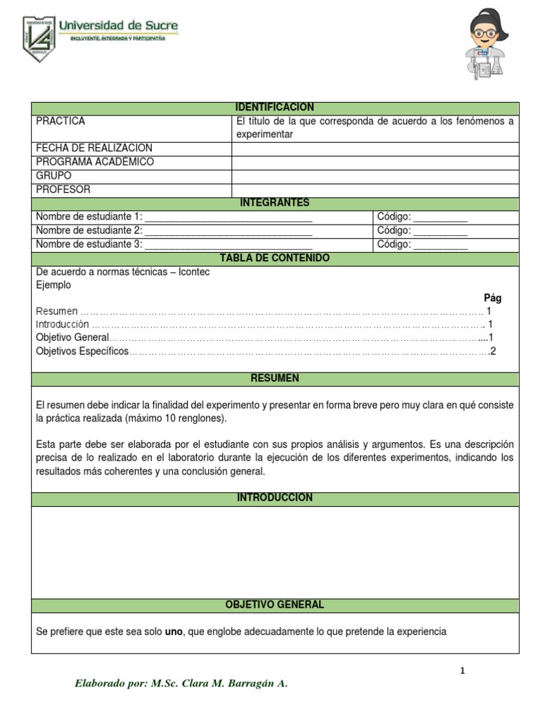 Plantilla de Informes de Laboratorios | PDF | Experimentar | Teoría