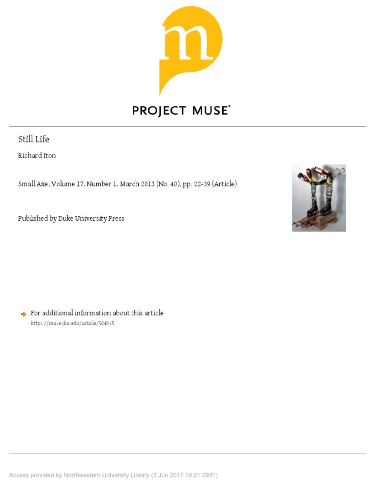 Richard Iton Still Life | PDF | Postcolonialism | Jürgen Habermas