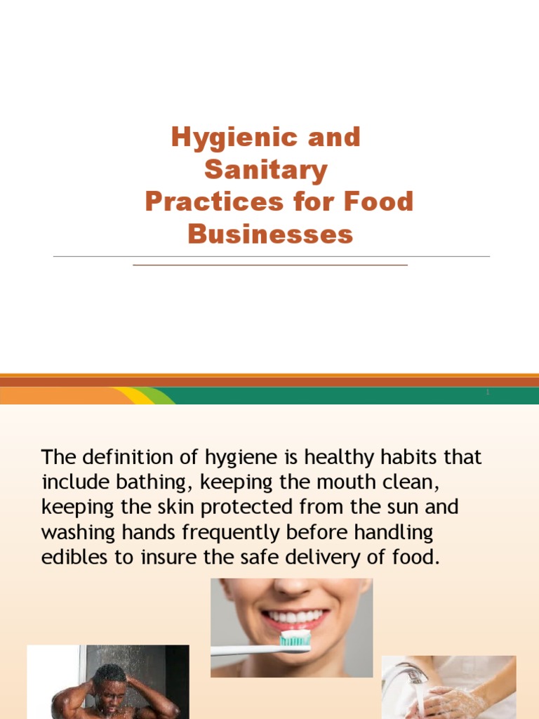 Hygienic and Sanitary Practices For Food Businesses | PDF | Hygiene ...