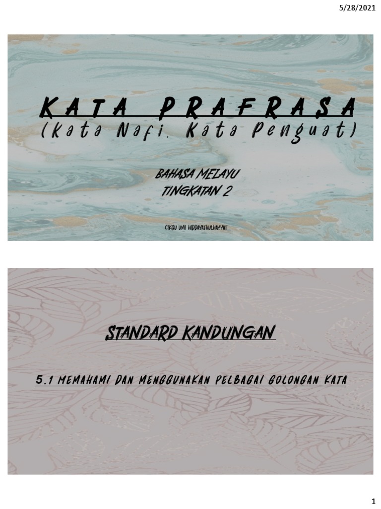 Kata Prafrasa - NAFI-PENEGAS | PDF