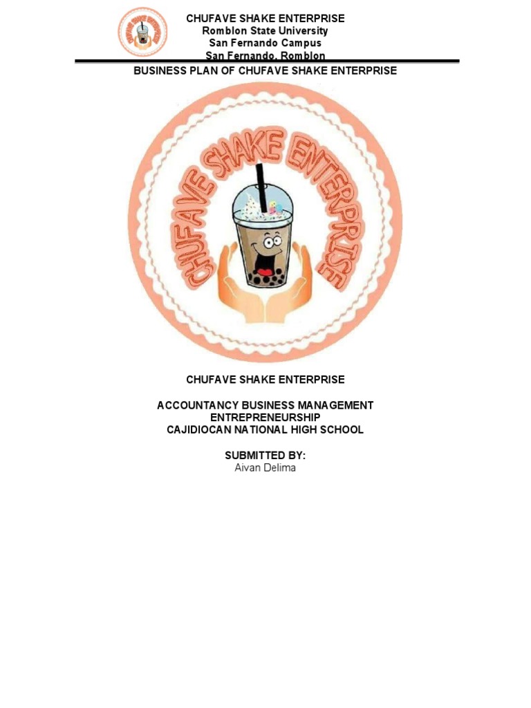 Chufave Shake Business Plan | PDF | Marketing | Sales