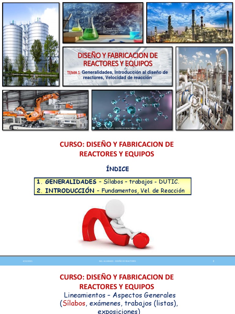 Tema 1 Diseño de Reactores | PDF | Reactor Quimico | Diseño
