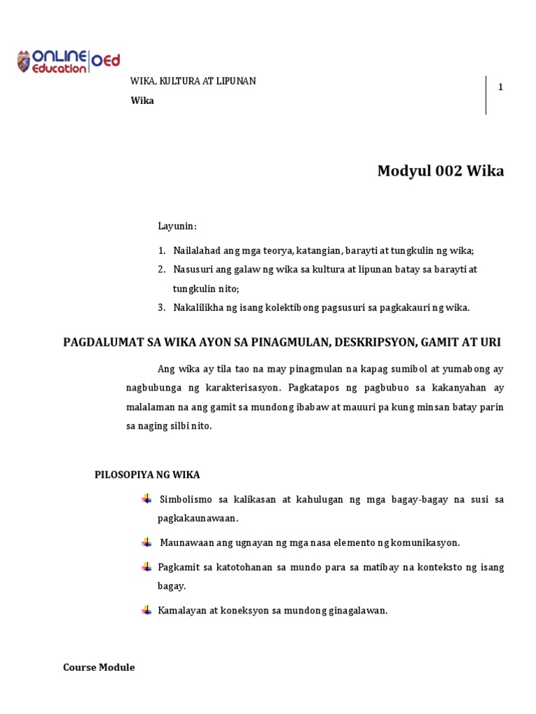 Week 2 Wika | PDF