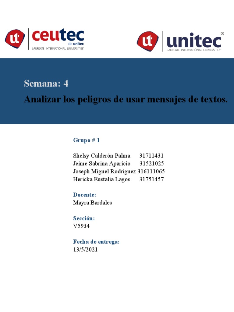 S4.Tarea4.1 - Analizar El Uso de Los Mensajes de Texto | PDF | Ciencias ...