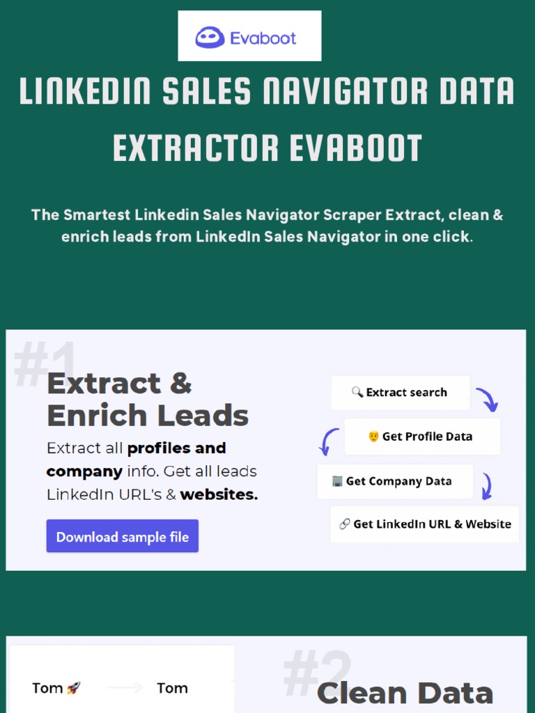 Linkedin Sales Navigator Data Extractor - Evaboot | PDF