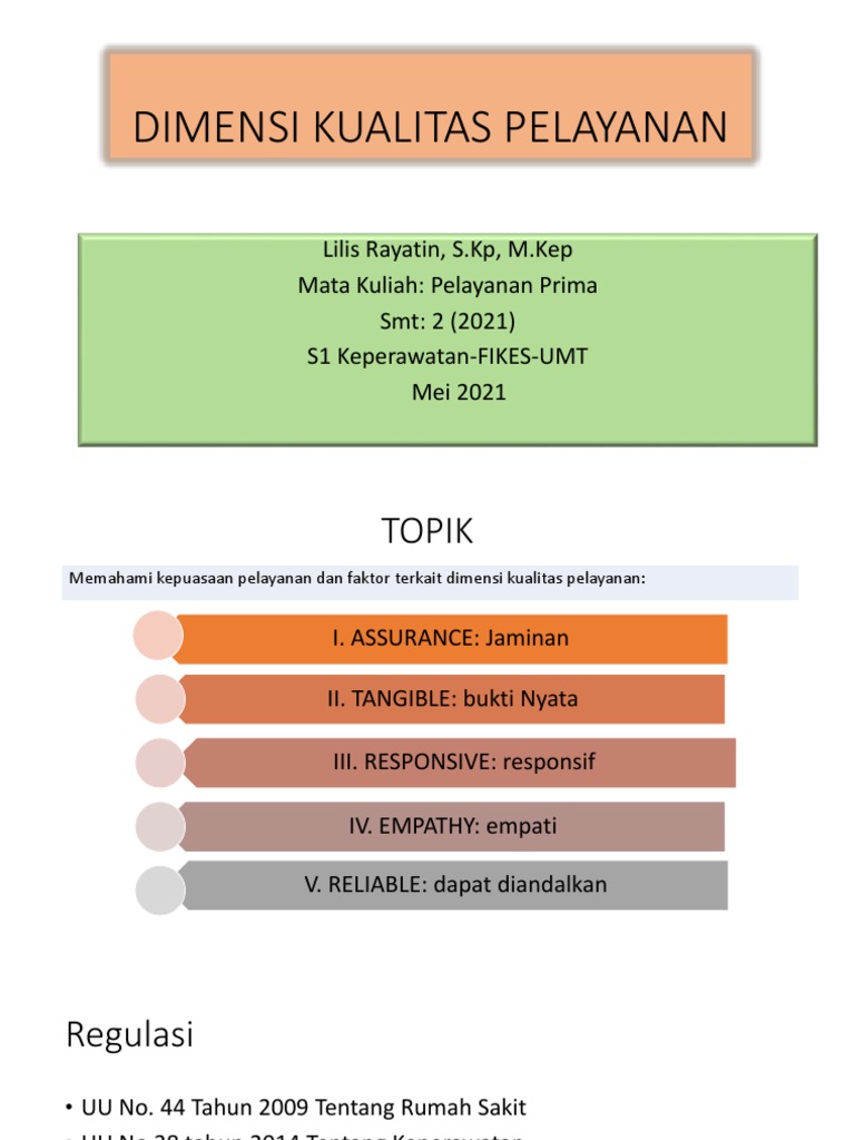 Dimensi-Kualitas-pelayanan-prima SEM.2 | PDF