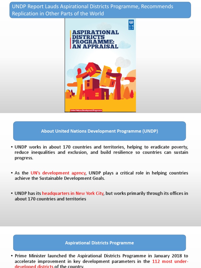 UNDP Lauds Aspirational District Programme | PDF | United Nations ...