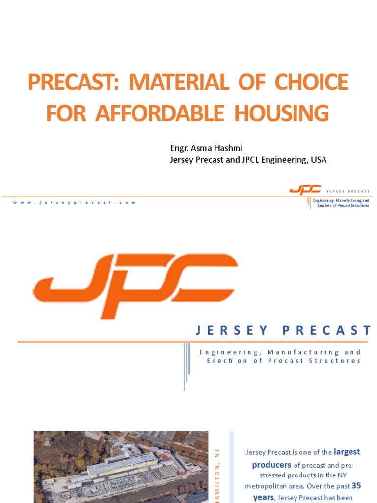 Precast: Material of Choice For Affordable Housing: Engr. Asma Hashmi ...