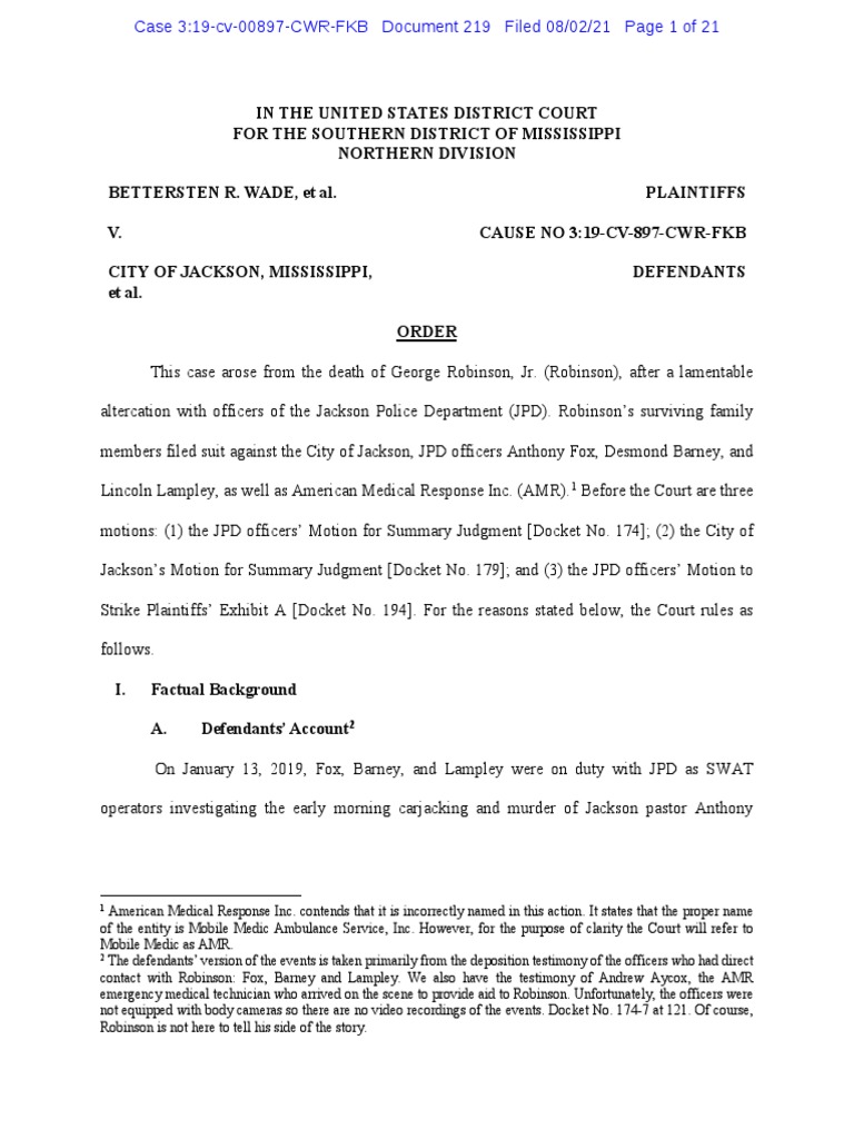 219 Order On Motion For Summary Judgement | PDF | Hearsay | Summary ...