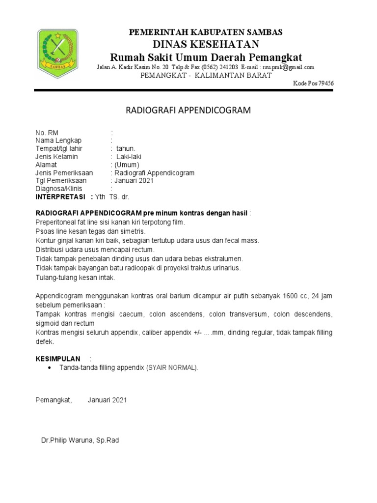 Abdomen Appendicogram | PDF