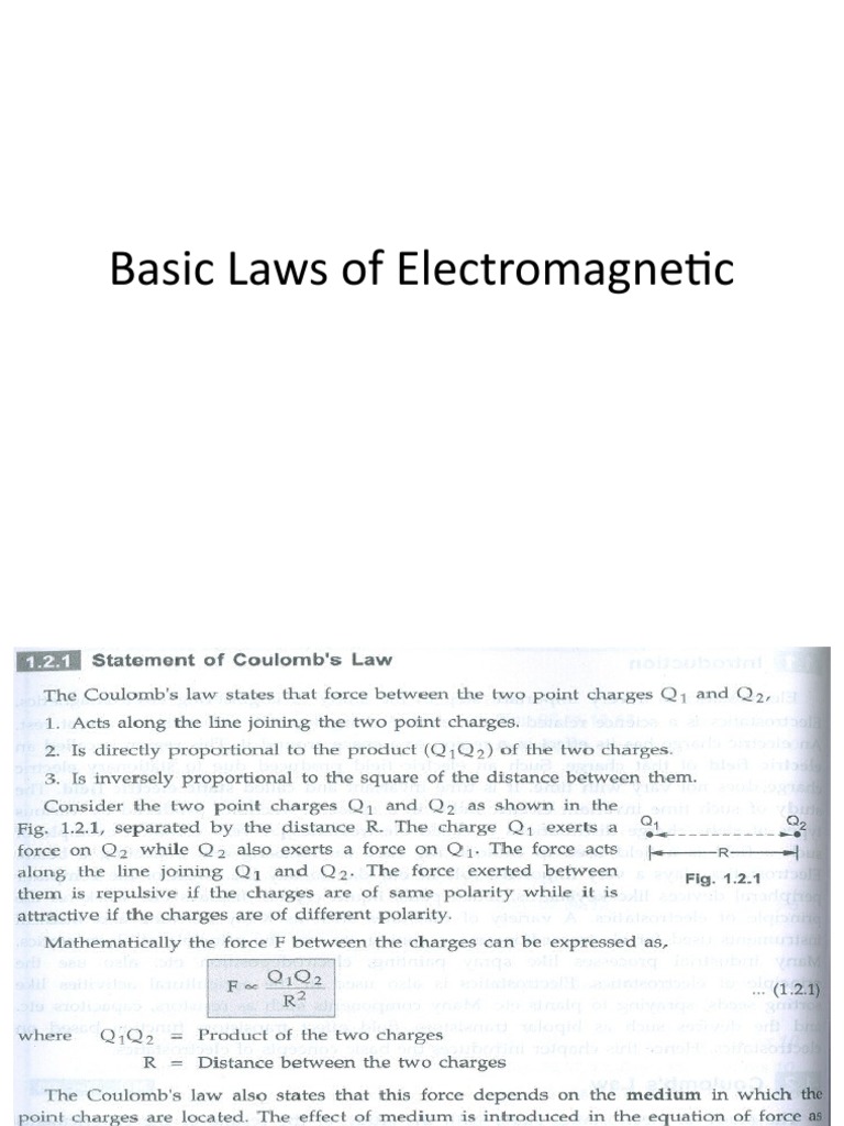 Basic Laws of Electromagnetic | PDF