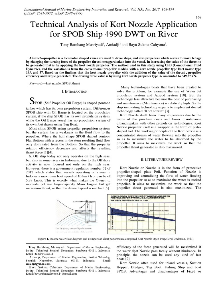 Technical Analysis of Kort Nozzle Application For | PDF | Thrust ...