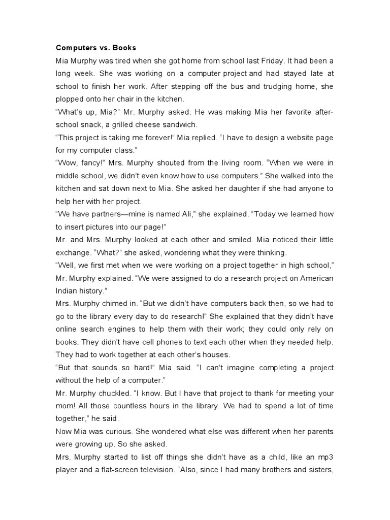 Computers Vs Books | PDF