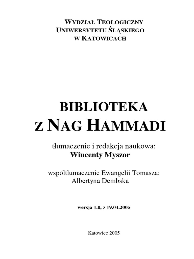 Biblioteka Z Nag Hammadi | PDF