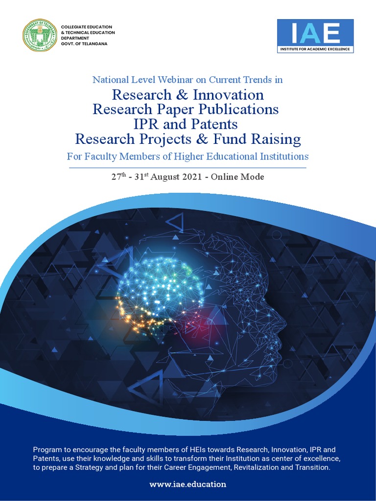 Research & Innovation Research Paper Publications IPR and Patents ...