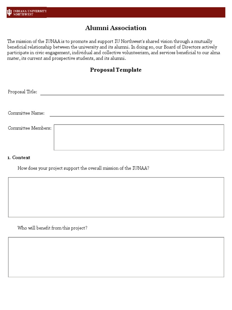 Alumni Association: Proposal Template | PDF