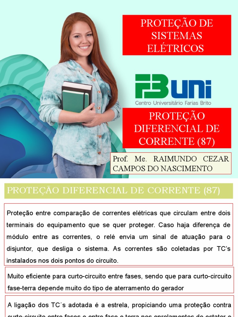 Proteção Diferencial De Corrente Pdf Relé Transformador