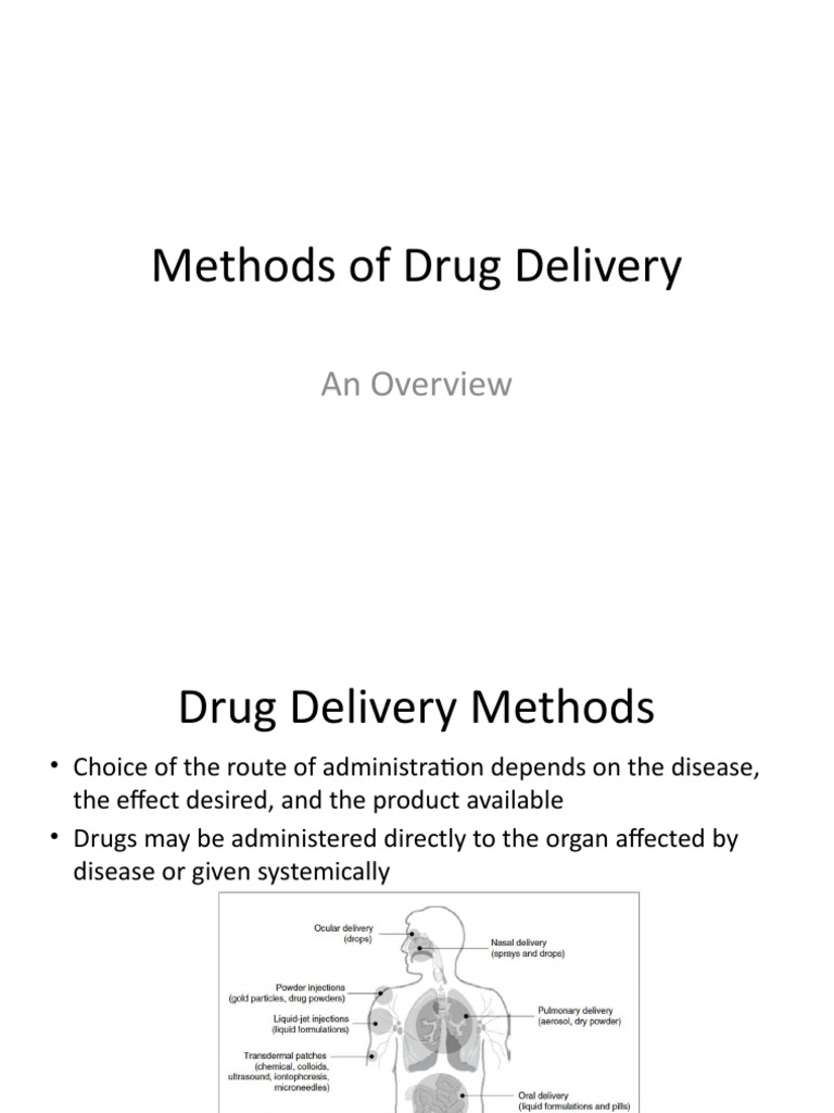 Comprehensive Guide to Drug Delivery Methods | PDF | Injection ...