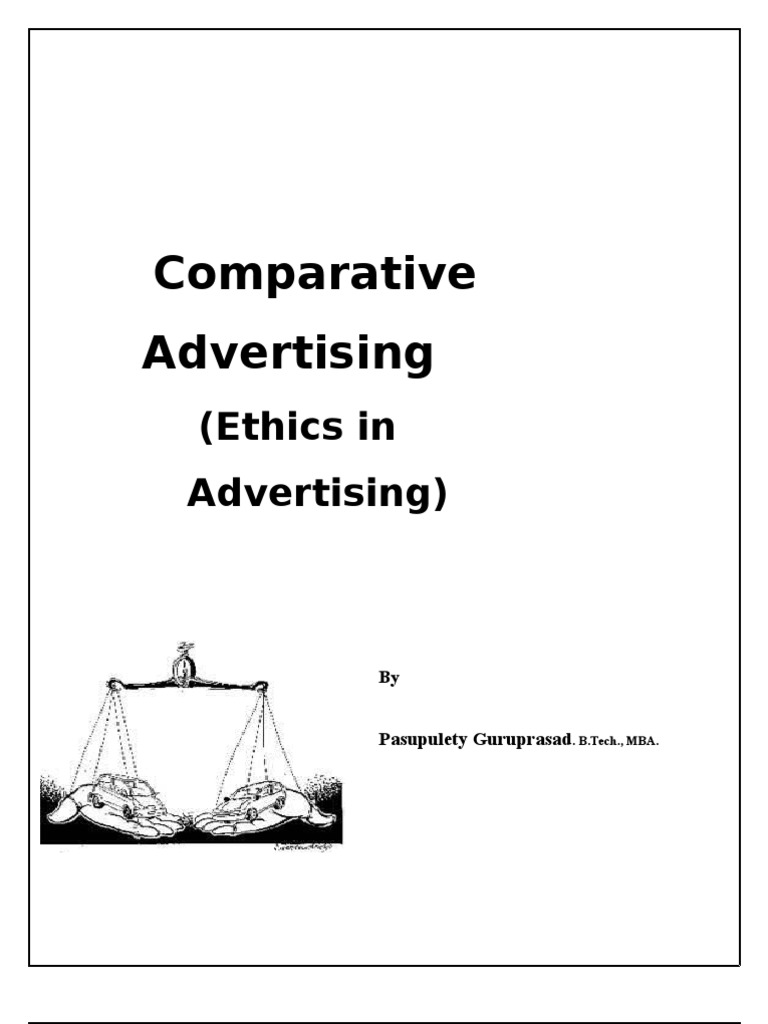 Comparative Advertising: Ethics and Regulations | PDF | Government ...