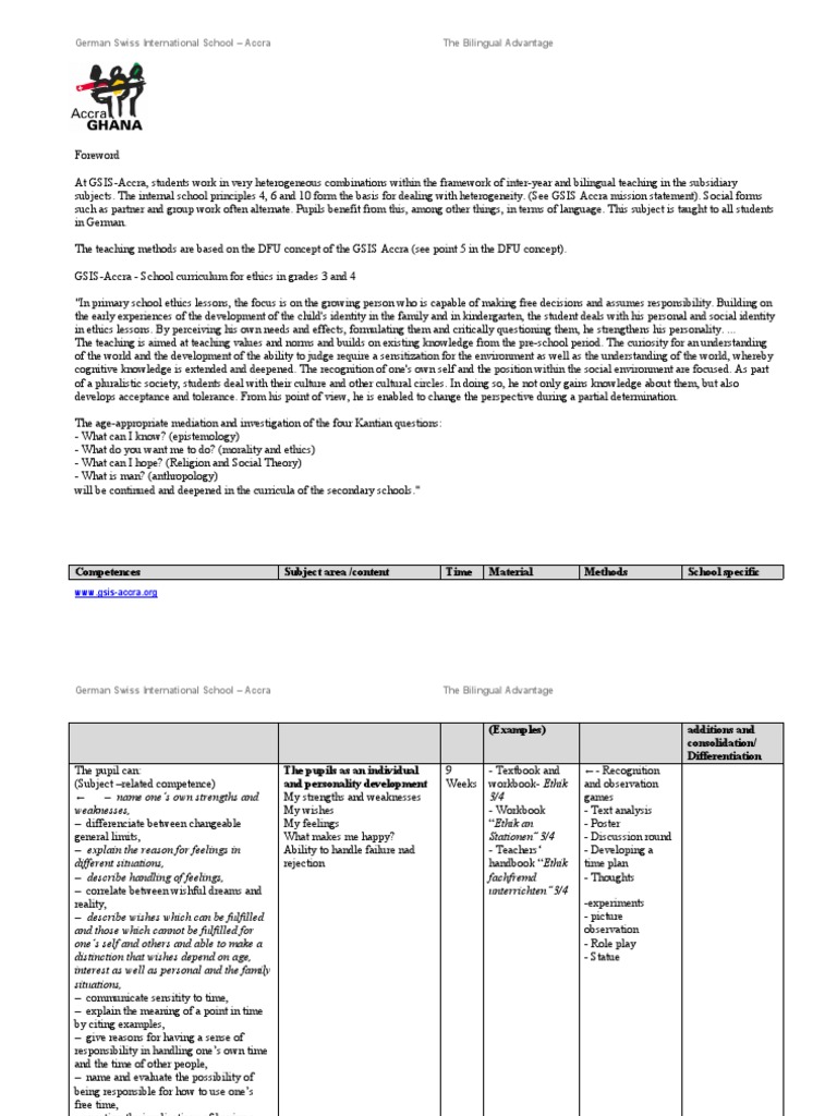 Bilingual Education at GSIS-Accra | PDF | Competence (Human Resources ...