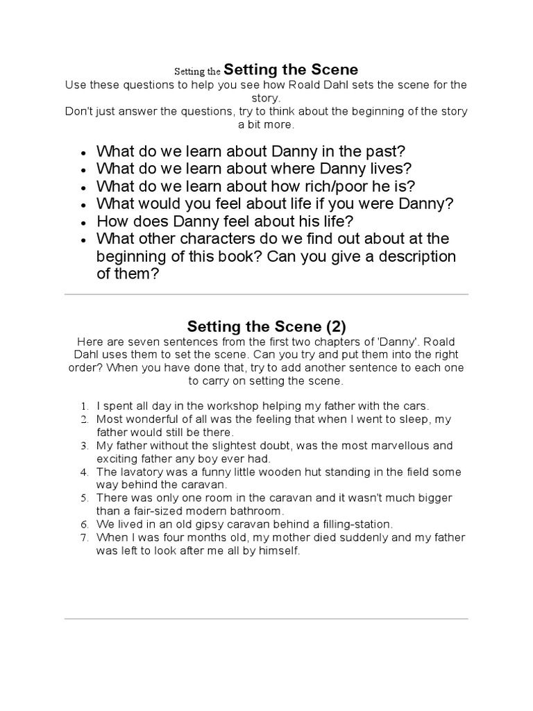 Setting The Scene | PDF