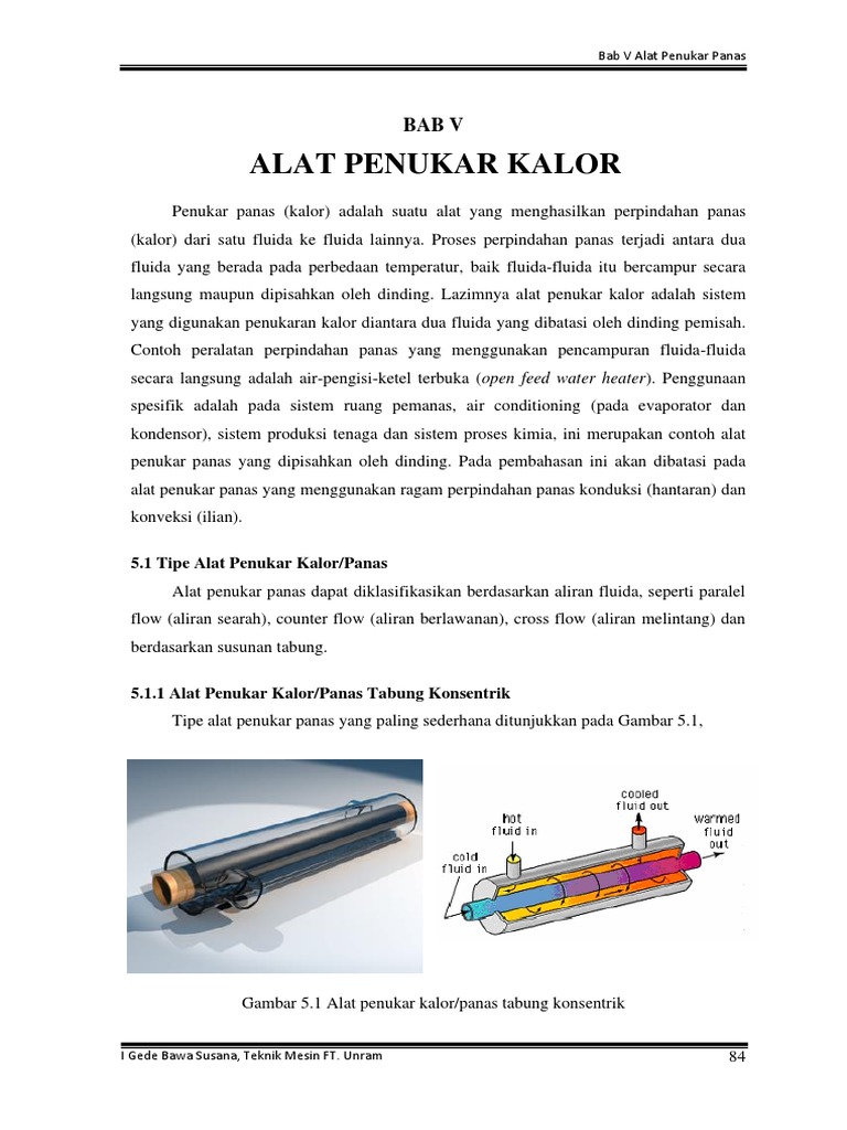 Bab V Alat Penukar Kalor | PDF | Sains & Matematika