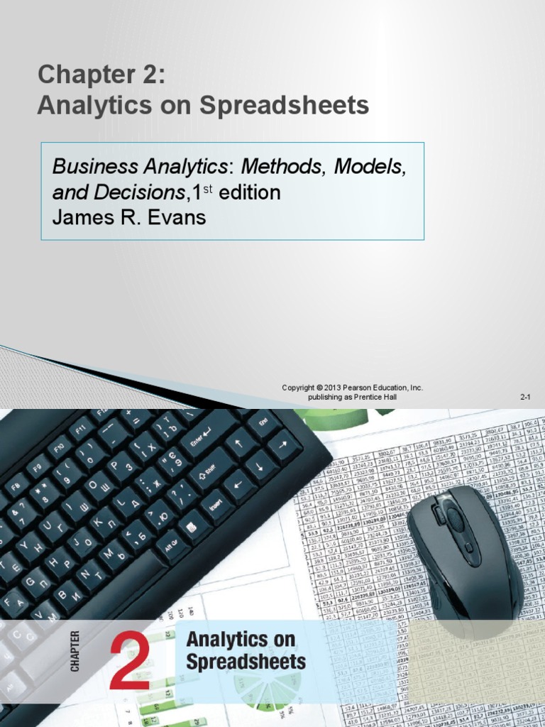 Analytics On Spreadsheets: Business Analytics: Methods, Models, and Decisions, 1 | PDF ...
