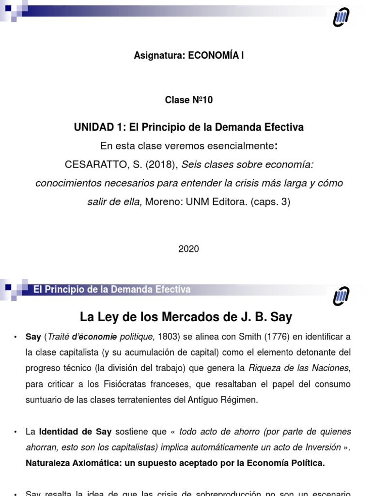 El Principio de La Demanda Efectiva | PDF | John Maynard Keynes | Ahorro