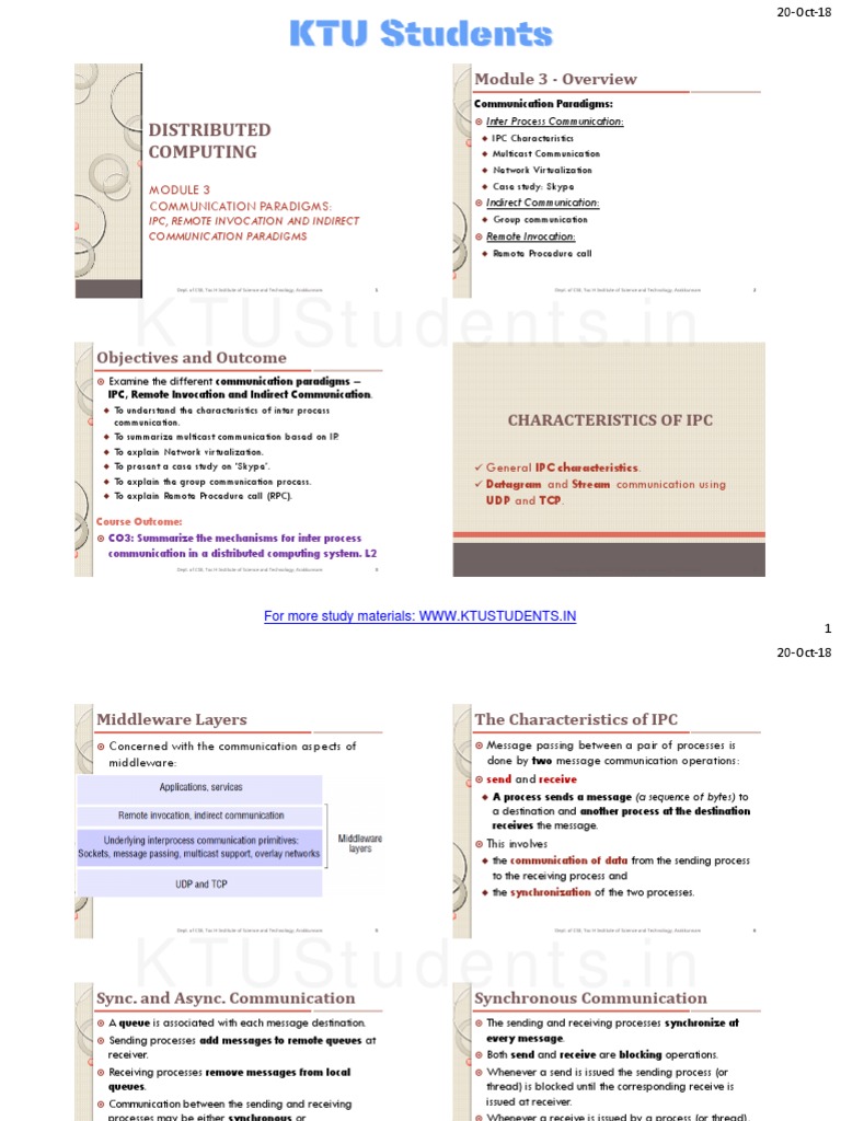 CS407 M3 Distributed Computing Ktustudents - in | PDF | Port (Computer Networking) | Network Socket