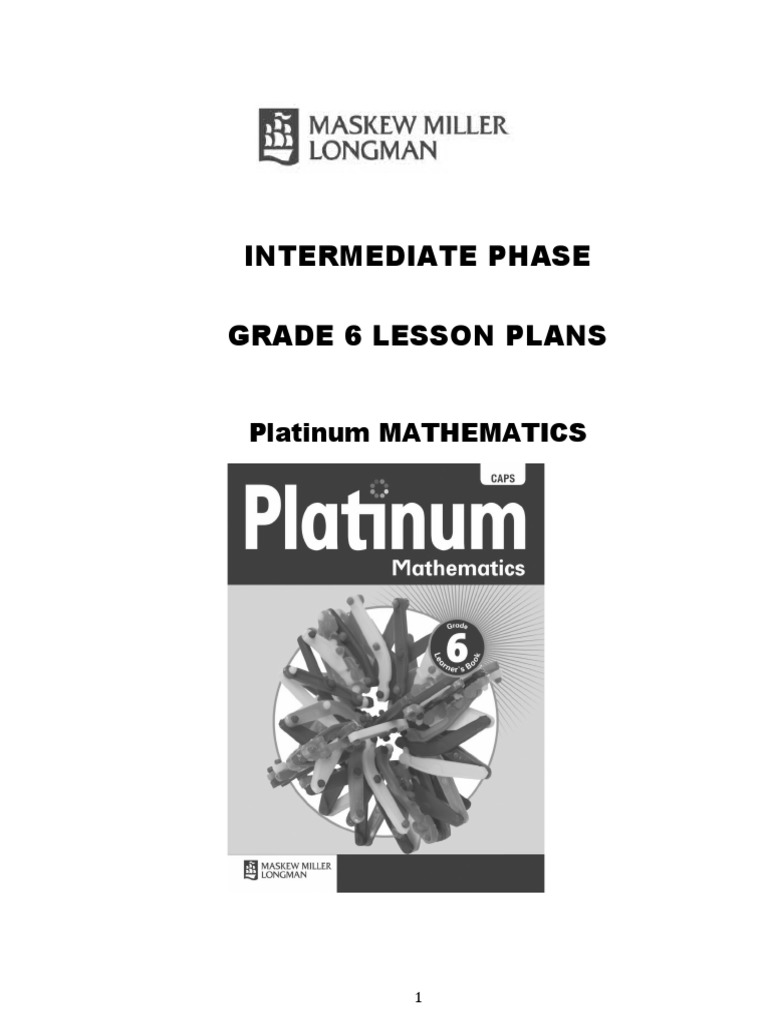 Platinum Mathematics Grade 6 Lesson Plans TN | PDF | Multiplication | Area