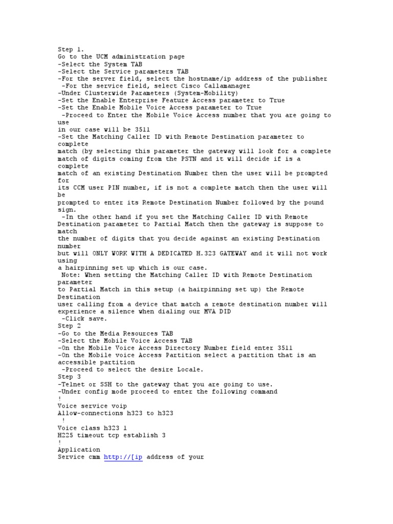 Cucm Mva Hairpin Cheatsheet | PDF | Voice Over Ip | Telephony