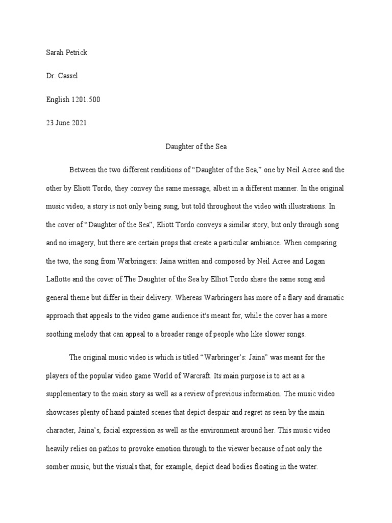 Rhetorical Analysis of A Visual Text 002 - Sarah Petrick | PDF