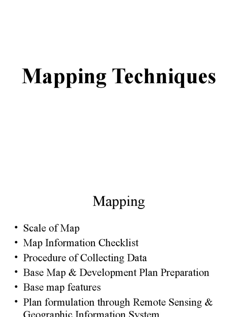 Mapping Techniques and Base Map Essentials | PDF