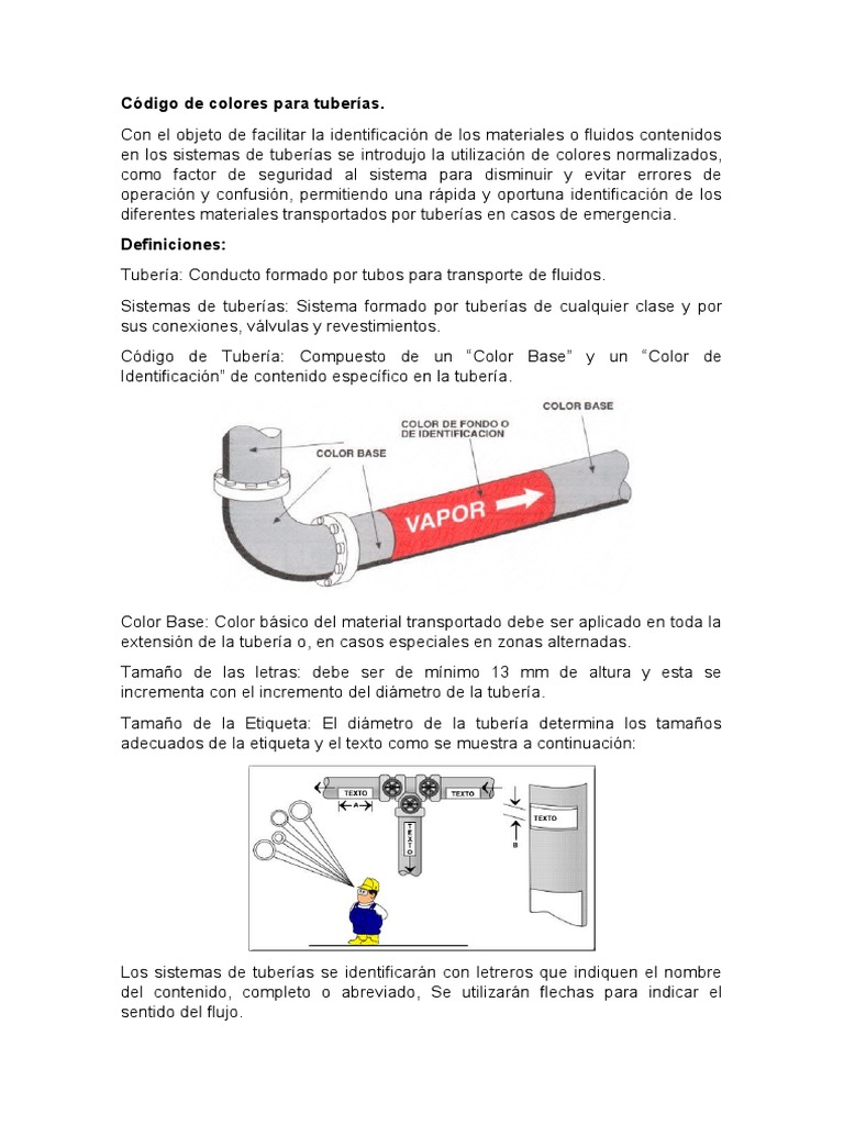 Código de Colores para Tuberías | PDF