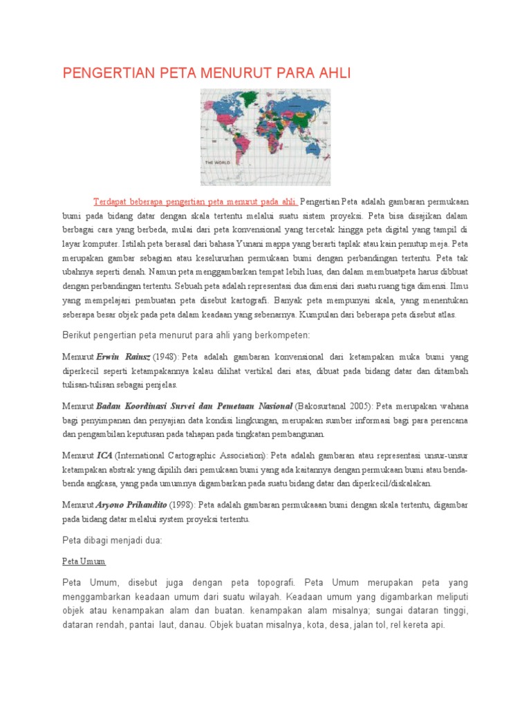 Pengertian Peta | PDF