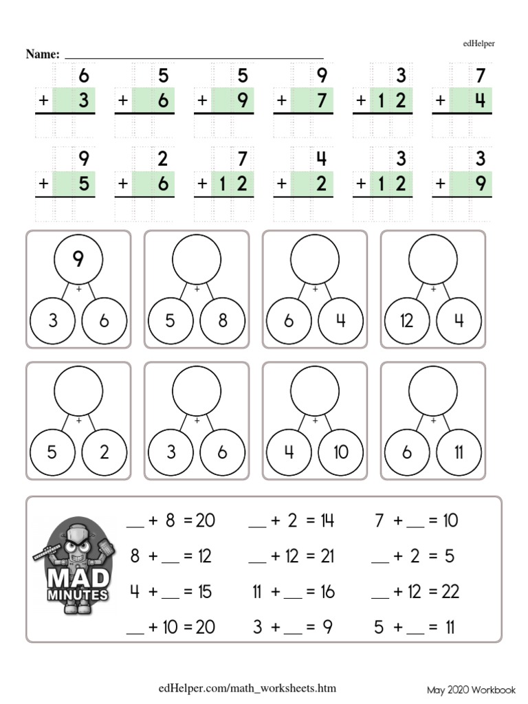 Math Worksheets Kindergarten Printables | PDF