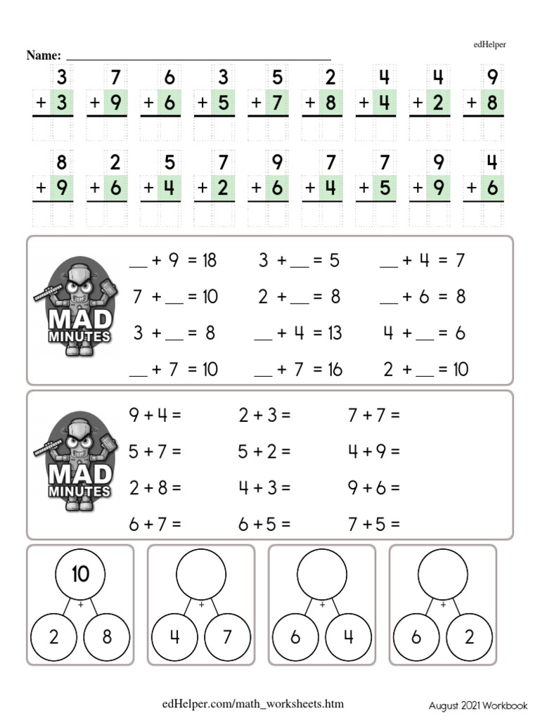 Math Worksheets Kindergarten Printables1 | PDF