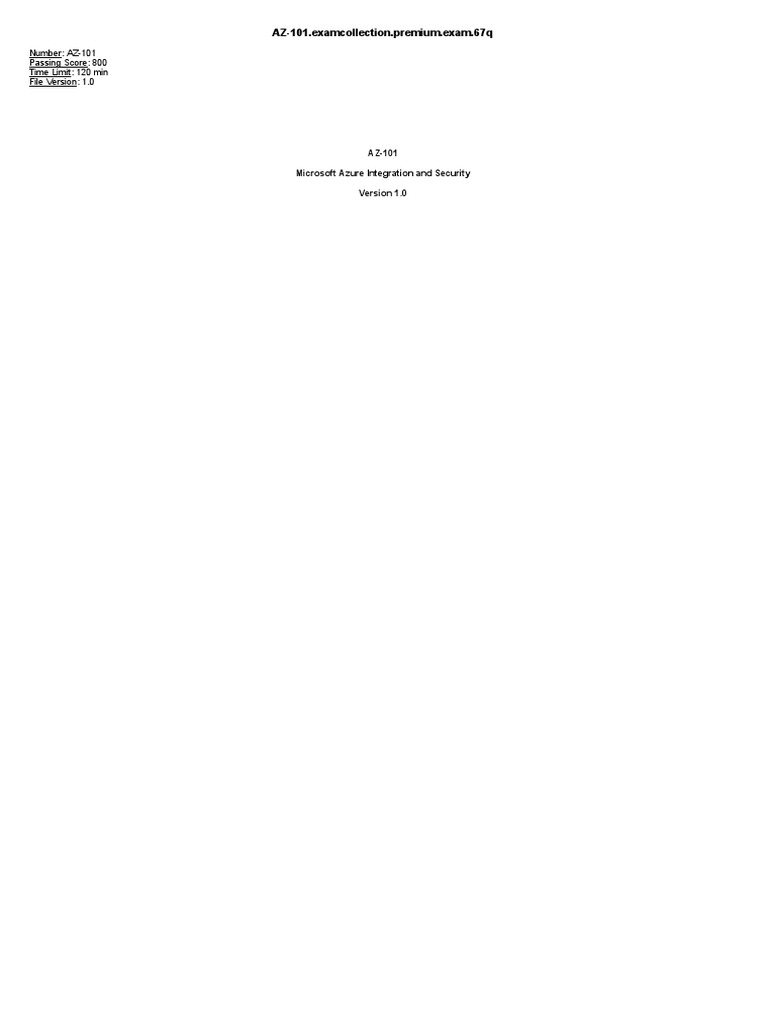 AZ-101.examcollection - Premium.exam.67q: AZ-101 Microsoft Azure ...