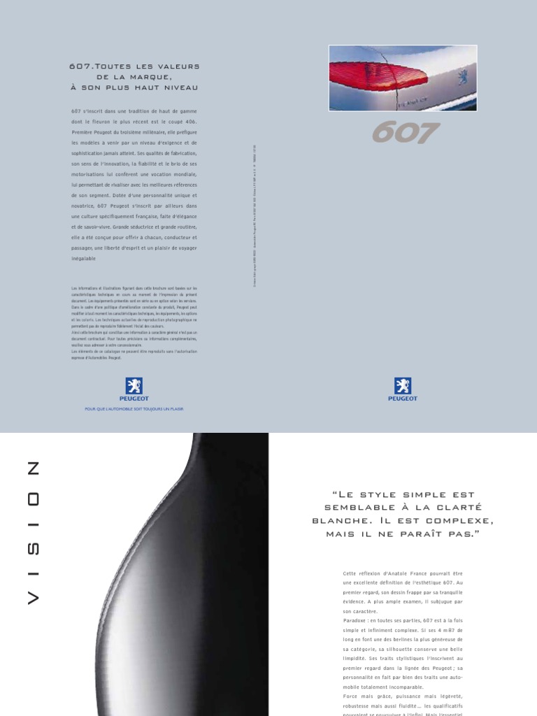 Brochure 607 | PDF | Technologie des véhicules | Véhicules