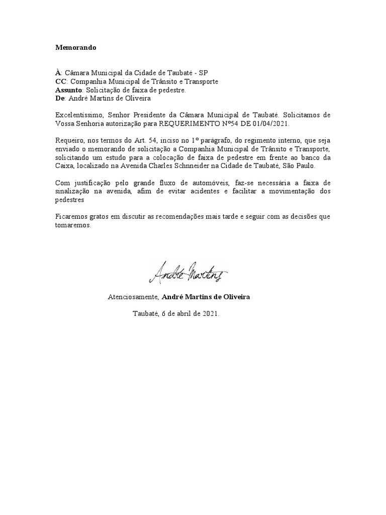 Memorando Interno | PDF