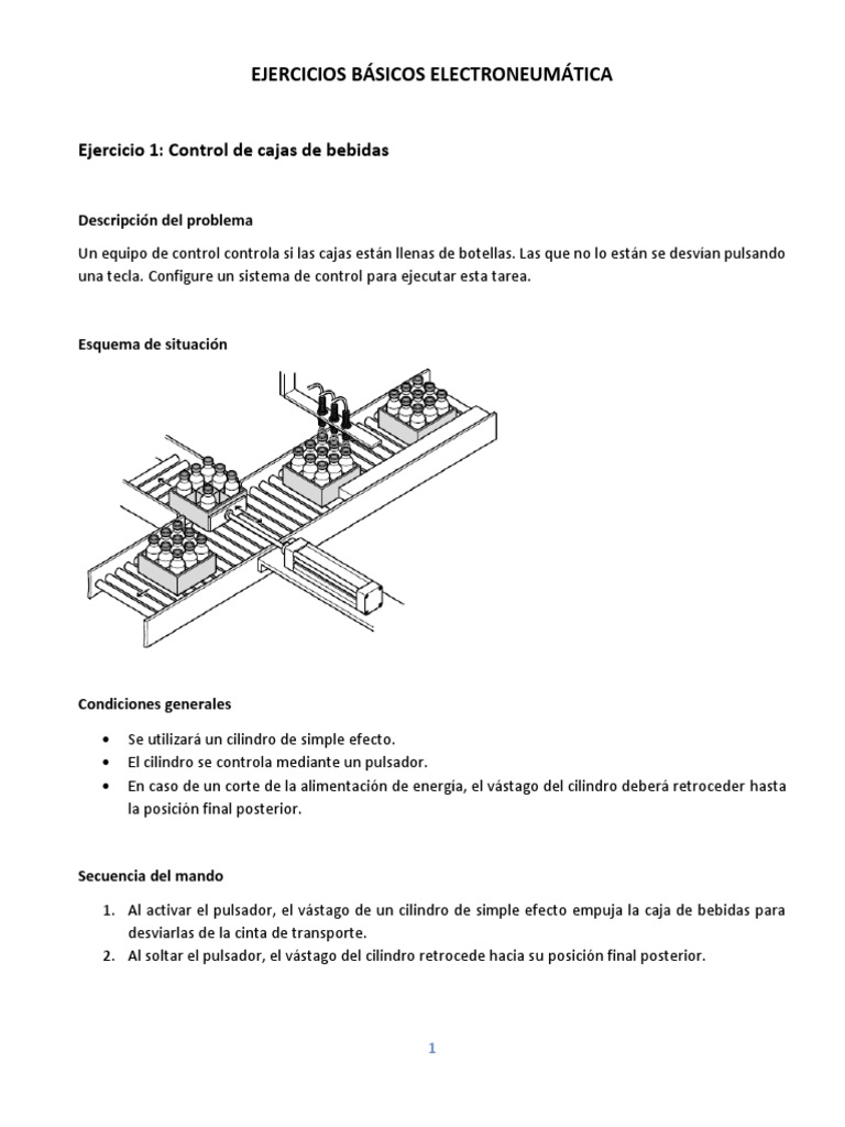 Tarea 7 Ejercicios Basicos Electroneumatica | PDF | Bienes manufacturados
