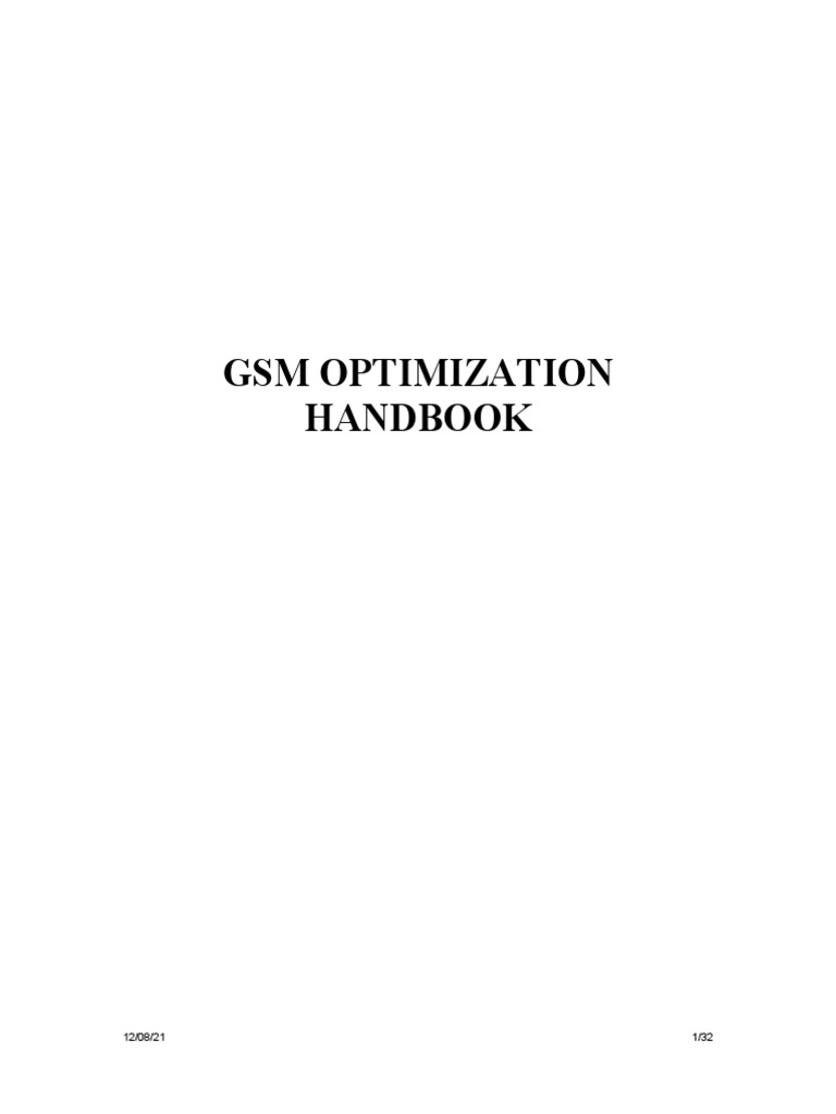 GSM Optimization Handbook | PDF | Mathematical Optimization | Electromagnetic Interference