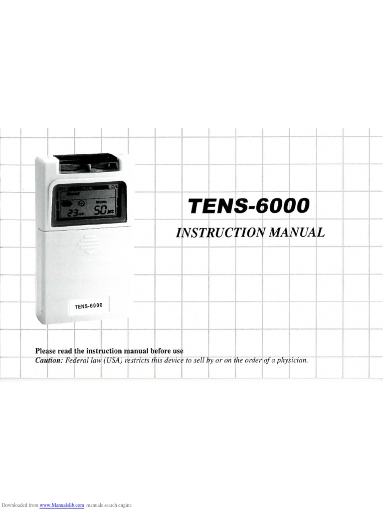 TENS-6000: Instruction Manual | PDF | Electrical Connector