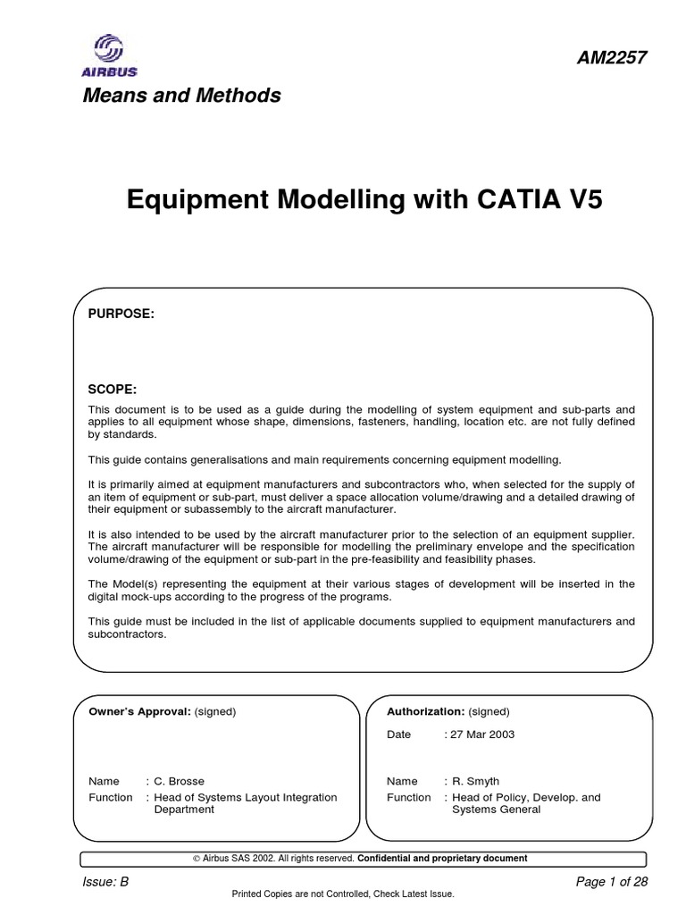 CATIA V5 Equipment Modelling Guide | PDF | Specification (Technical ...